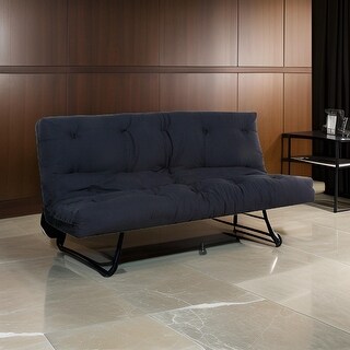 Nab 74 Inch Modern Full Futon Mattress, Tufted, Reversible, Fabric ...