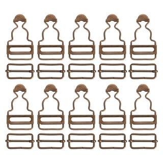 Overall Buckles, 10 Sets Metal Suspender Replacement Buckles - Copper ...