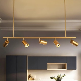 5-Light Modern Farmhouse Linear Swivel Track Lighting Spotlight for ...
