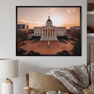 Designart "Virgina Architectural Heritage I" Virginia Framed Wall Decor ...