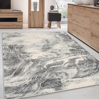 World Rug Gallery Parma Modern Marble Abstract Area Rug - Bed Bath ...