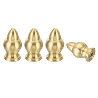 4set 1.2" Tall Brass Lamp Finials Lamp Shade Decoration Screw Cap Knob ...