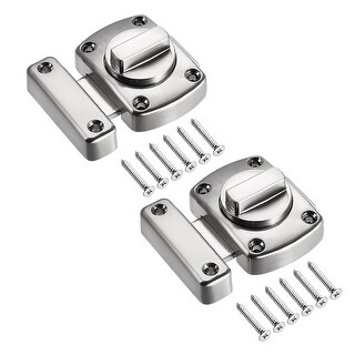 Rotate Bolt Latch, 1.5-inch Zinc Alloy Security Door Slide Lock, 2Pcs ...