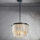 CraftHome Coastal Natural Capiz shells Round Chandelier 5-Light Modern ...