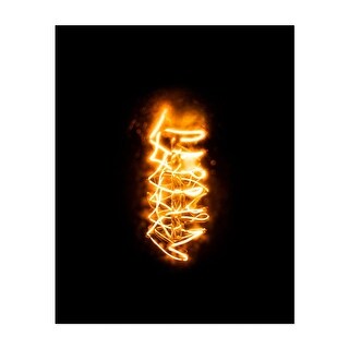 The electrical orange filament of a light bulb Art Print/Poster - Bed ...