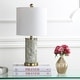 JONATHAN Y Swirl 20.5" Ceramic LED Table Lamp, Gray/Green - Bed Bath ...