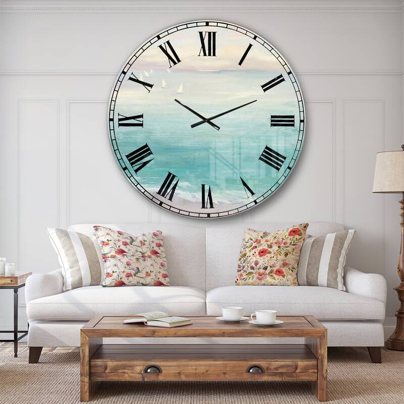 Designart 'From the Shore' Traditional Large Wall CLock - On Sale ...