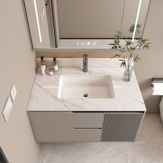 Roomfitters 37 Inch Vanity Top with Undermount Sink, Durable Sintered ...