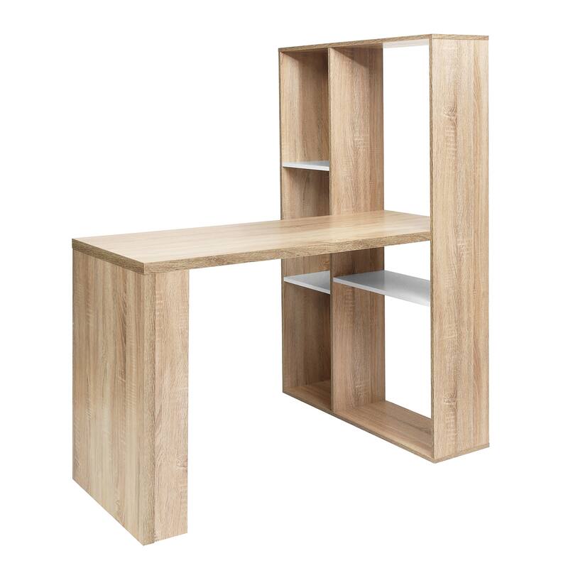 2 in 1 L-shape Computer Desk Desktop with Shelves - Overstock - 35543634