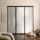 THE SLIDING DOOR COMPANY 3 Panel, Sliding Closet Doors, Frosted Glass ...