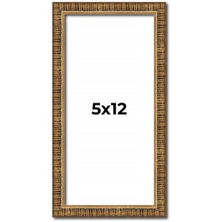 5x12 IN Frame Gold Kingsley Distressed Solid Wood Picture Frame Width ...