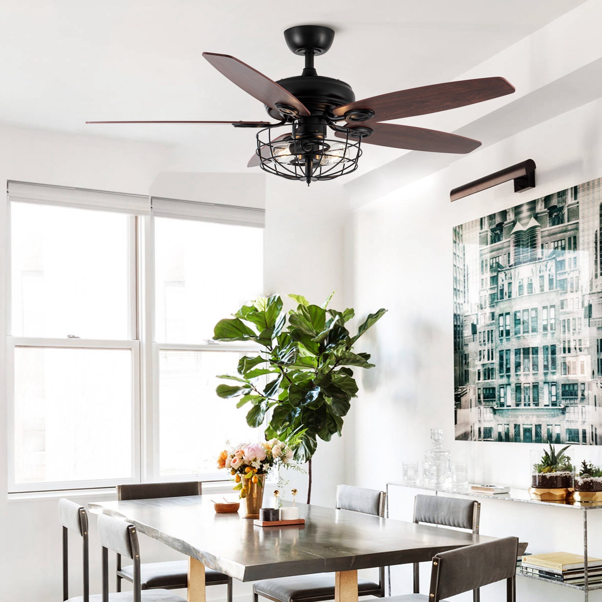Dc House Ayaoty Ceiling Fans With Lights, 52 Inch Ceiling Fan With ...