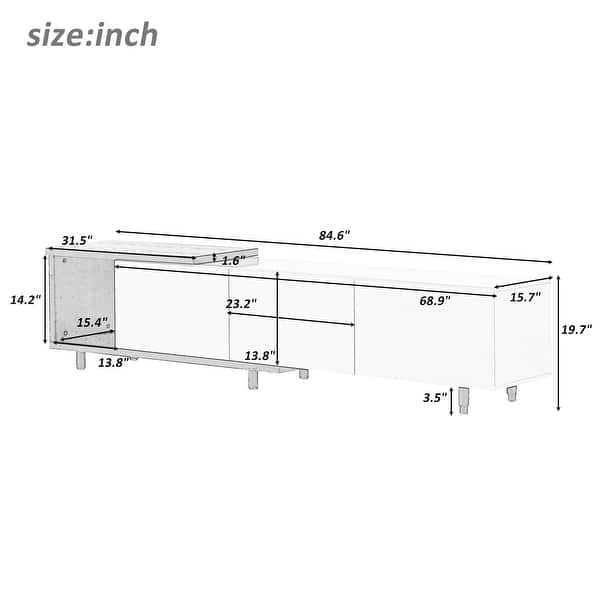 Modern Stylish TV Stand TV Cabinet for 80+inch TV - Bed Bath & Beyond ...