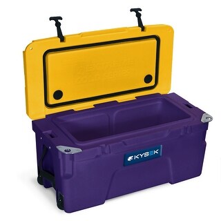 Kysek The Ultimate Ice Chest with Wheels 35 Liter Purple/Gold Cooler ...