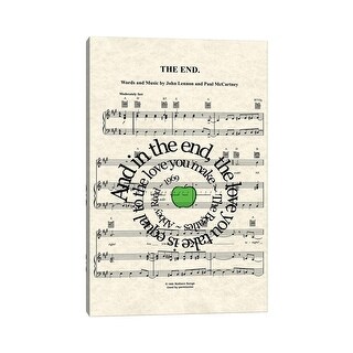iCanvas "The End - Green Apple" by WordsAndMusicArt Canvas Print - Bed ...