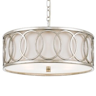 Libby Langdon for Crystorama Graham 6 Light Antique Silver Chandelier ...