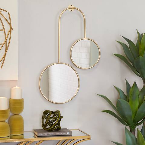 CosmoLiving by Cosmopolitan Gold Metal Room Wall Mirror - 18"W, 28"H ...