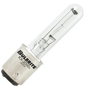 Bulbrite KX2000 Pack of (2) Dimmable Clear T3 Xenon Light Bulbs with Double-Contact Bayonet ...