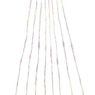 240-Count Multi-Color Micro LED Cascade Christmas Light Set, 9.75ft ...