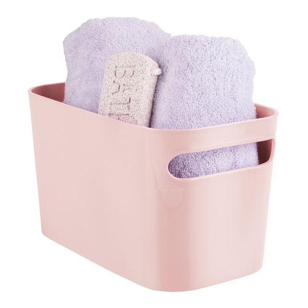 mDesign Deep Plastic Bath Storage Bin with Handles - 10 X 6 - Bed Bath ...