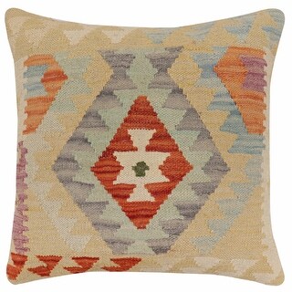 Southwestern Oneill Turkish Hand-Woven Kilim Pillow - 18'' x 18'' - Bed ...