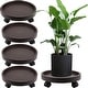 8-Piece Brown Flowerpot Racks with Wheels Circular Plant Stands - 12.99 ...