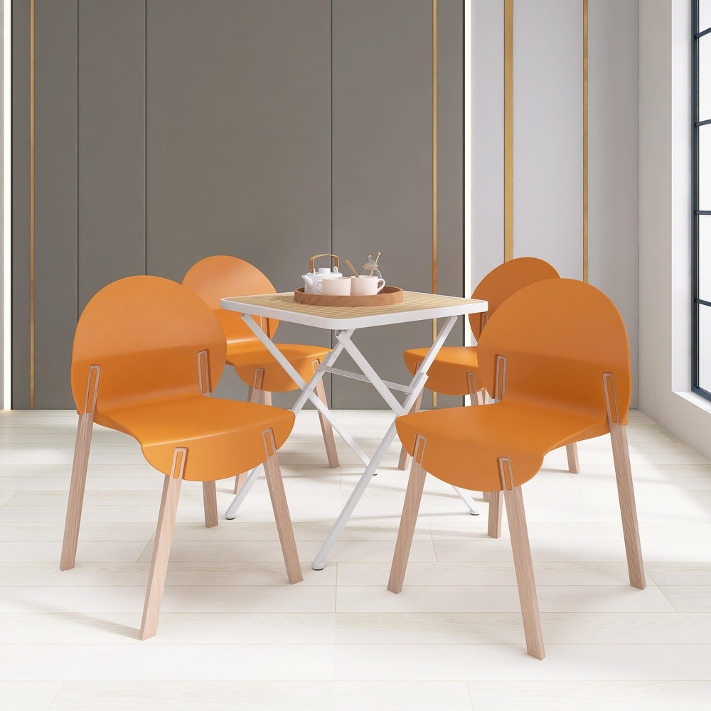 orange dining room table