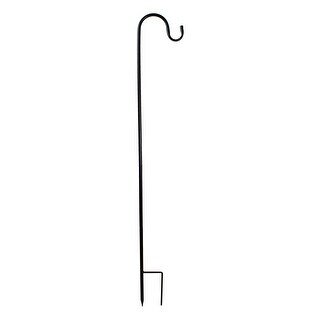 36" Black Metal Shepard's Hook Outdoor Garden Stake - Bed Bath & Beyond ...