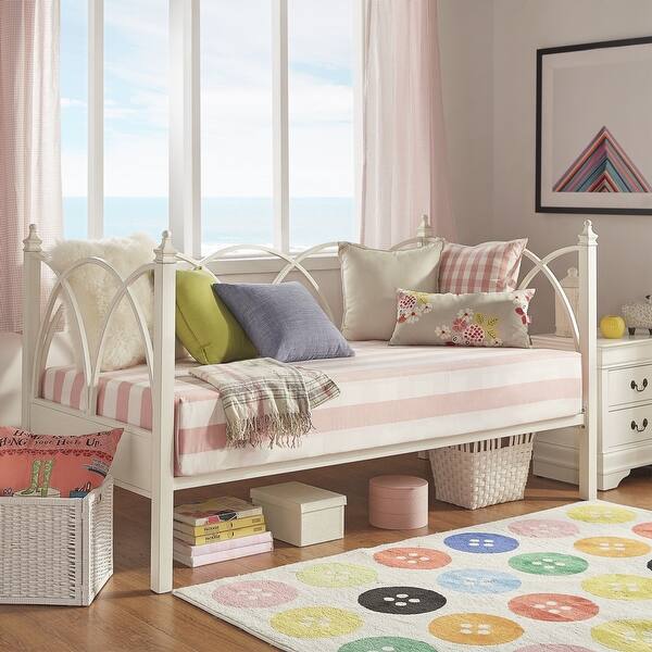 Faelyn Antique White Arched Metal Daybed by iNSPIRE Q Bold - Bed Bath ...