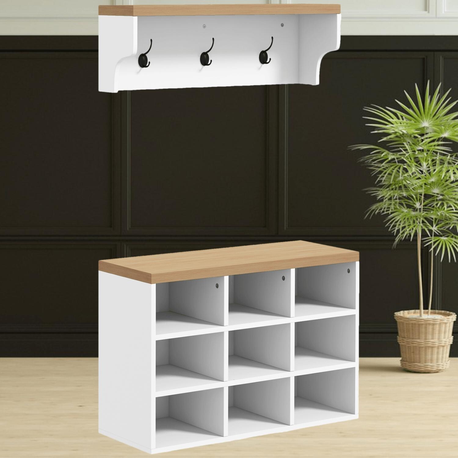 Space saving hallway storage store