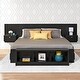 Prepac Series 9 Designer Floating King Headboard with Nightstands - Bed ...