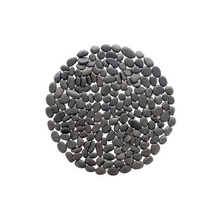 Darice Pebble Mat Round 8" Black - Bed Bath & Beyond - 28416104