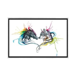 iCanvas "Dragon Wolf Splash" by Katy Lipscomb Framed - Bed Bath ...