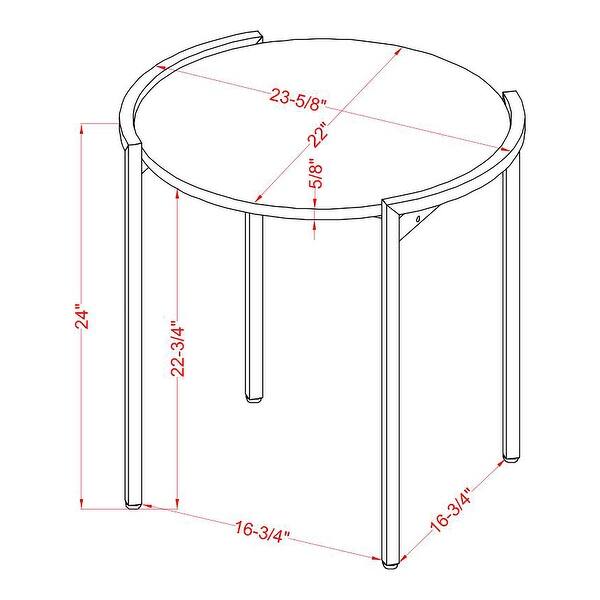 Rowland Urban Light Grey 23-inch Steel Round Side Table by Furniture of ...