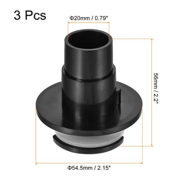 3Pcs PVC Water Tank Pipe Fitting 20mm Straight Connector with Gasket ...