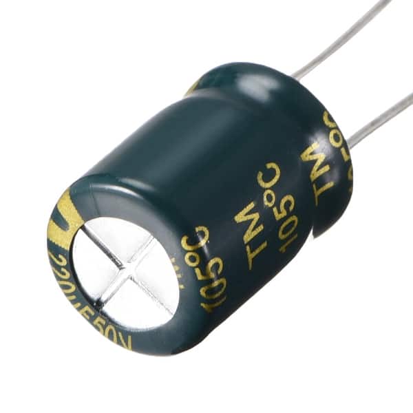 Aluminum Radial Electrolytic Capacitor Low ESR Green 220UF 50V 10 x 13 ...