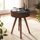 15.7-inch Round Side Table, Ideal Small Drink Table for Compact Spaces ...