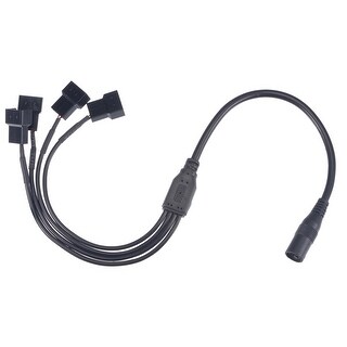 Fan Power Supply Cable DC 5.5mmx2.1mm to 4 Port 3 Pin or 4 Pin Output ...
