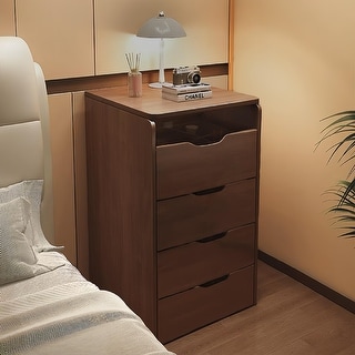 (60cm)(Walnut) 3 in 1 Vanity Desk with Plip Top Mirror, Small Make Up ...