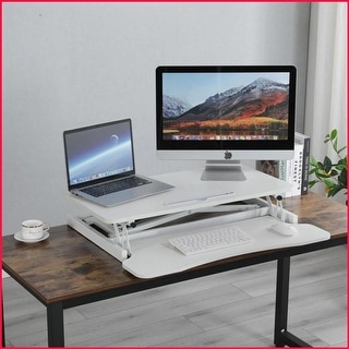 Desk Converters, Height Adjustable Sit to Stand Riser, Dual Monitor and ...