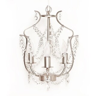 Vintage chandelier industrial plastic beads pendant light fixture - N/A ...