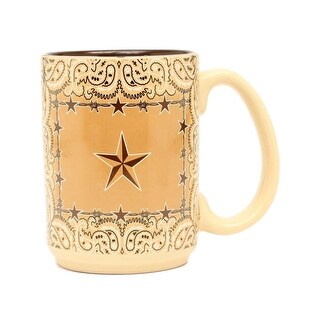 Western Moments Mug Coffee Star Barb Wire 16 oz Tan - Bed Bath & Beyond ...