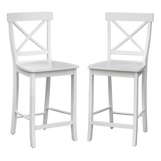 Moasis Modern 26"H Bent Wood Counter Stools, Footrest, Low Back (Set of ...