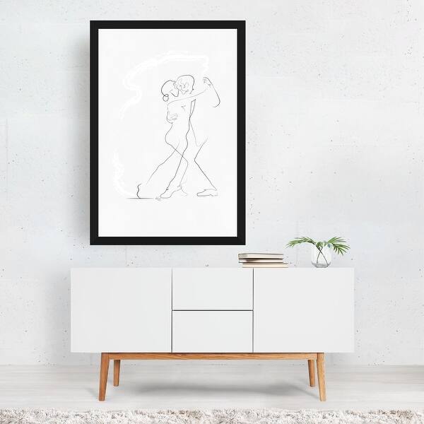 Tango Dancer Line Drawing Line Drawings Black White Art Print/Poster ...
