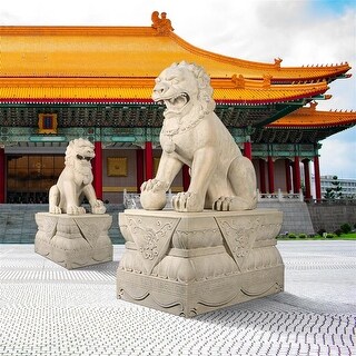Design Toscano Male Foo Dog with Pedestal Base - Bed Bath & Beyond ...