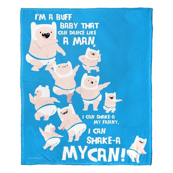 Cartoon Network Adventure Time Buff Baby Dance Silk Touch Throw Blanket ...