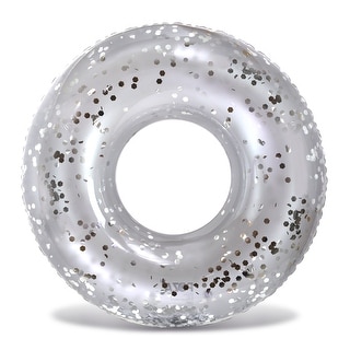 CoTa Global Inflatable Giant Silver Pool Float Tube with Confetti - 48 ...