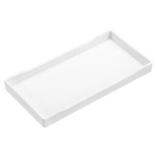 4" x 8" Small White Mini Tray Plastic Rectangular Wooden Serving Trays ...