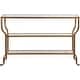 Uttermost Deline 13-7/8" Long Glass and Iron Console - Sofa Table - Bed ...