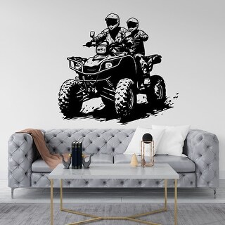 ATV Rider Wall Decal, Quad Wall Decor 4x4 Wheeler OffRoad - Bed Bath ...